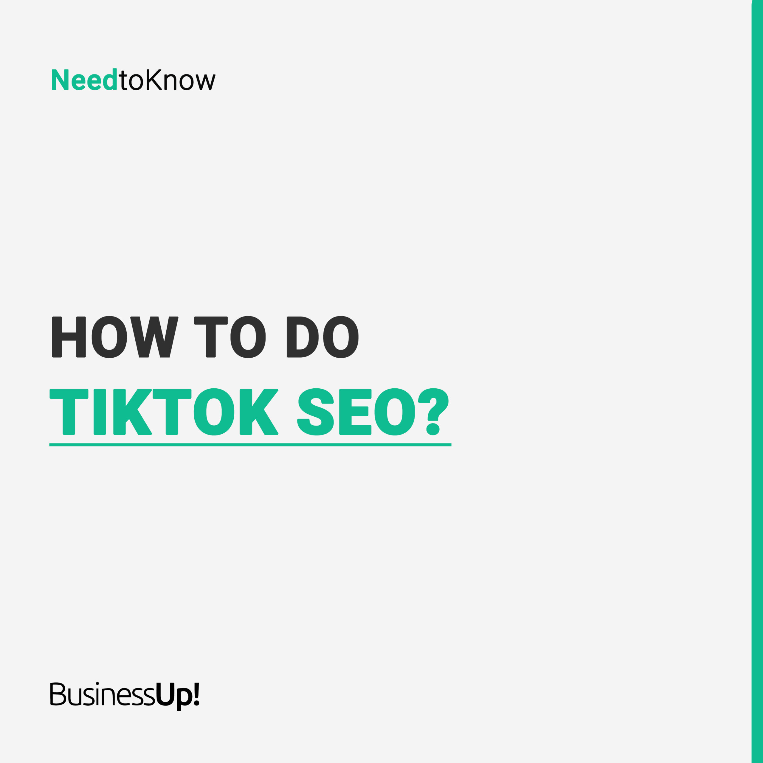 How To Do TikTok Seo? - BusinessUp!